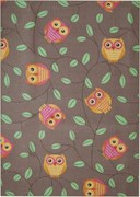 AladinWorld Expres, Dětský kusový koberec Little Owls, 50x200, hnědá, dětský pokoj