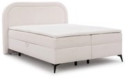 Bílá boxspring postel s úložným prostorem 180x200 cm Ornes – Ropez