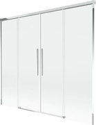 Mexen Rox, 2-křídlová posuvná vanová zástěna 170 x 150 cm, 8mm čiré sklo, chromový profil, 8C9-170-002-01-00