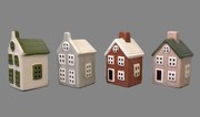 PRODEX IMPORT Domek barevný svítící keramický 11x6 cm 4 druhy