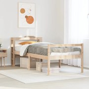 Postel s čelem pro seniory 75 x 190 cm masivní borovice 3305849