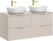 Comad Koupelnová skříňka s deskovými umyvadly set Adel Cashmere 120 kašmír
