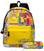 Dětský školní batoh s pouzdrem nebo vak - Pikachu Varianta: žlutý s obrázky