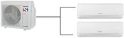 Klimatizace Sinclair ray 1+2 (2,7kW + 3,2kW) Multi-split R32