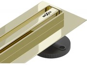 Mexen Flat 360° Slim otočný liniový odtok 140 cm, zlatý - 1541140