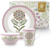 Pip Studio Lily & Lotus snídaňová sada, lila (Porcelánová snídaňová sada)