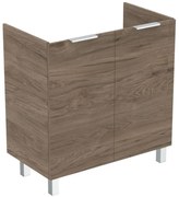 Ideal Standard Eurovit+ - Umyvadlová skříňka, 84x80x44 cm, 2 dvířka, panty L/P, ořech R0262Y9