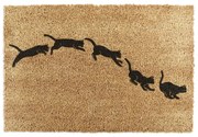 Rohožka z kokosového vlákna 40x60 cm Jumping Cats – Artsy Doormats