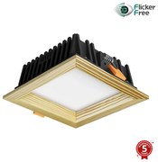 APLED -LED Podhledové SQUARE WOODLINE LED/6W/230V 4000K 12x12 cm borovice masiv