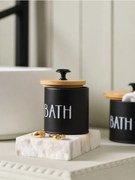 Sinsay - Úložná krabička s nápisem „Bath“ - černá