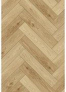 Mexen Anniston vinylové panely chevron 635 x 127 mm SPC 6,5 mm, podložka IPEX 1,5 mm, 4 V-drážka, Dub