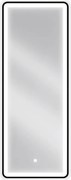 Mexen Coro, LED koupelnové zrcadlo s podsvícením a černým rámem 45x120 cm, 6000K, ochrana proti zamlžování, 9817-045-120-611-70