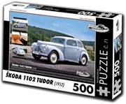 Puzzle retro-auta puzzle č. 71 škoda 1102 tudor (1952) 500 dílků