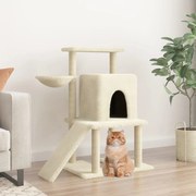 Škrabadlo pro kočky se sisalovými sloupky krémové 96,5 cm 172076