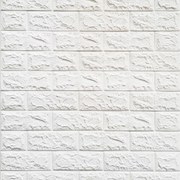 Samolepící pěnové 3D panely 0002, cena za kus, rozměr 70 x 77 cm, cihla bílá, IMPOL TRADE