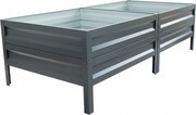 Vyvýšený záhon LEGI 0,65 × 2 m, pozinkovaný ocelový rám, výška 40 cm, antracit