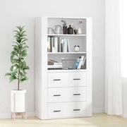 Skříň highboard bílá kompozitní dřevo