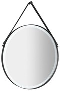 Sapho - Zrcadlo Orbiter s LED osvětlením, průměr 70 cm, matná černá ORL070