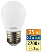 LED žárovka E27 McLED G45 2,7W (25W) teplá bílá (2700K) ML-324.035.87.0