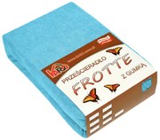 Froté prostěradlo s gumičkou 160x200 tyrkysové 030 tloušťka 200g/m2 KARO
