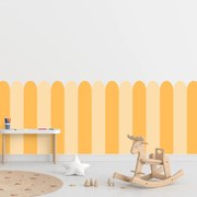 PIPPER. Textilní samolepící tapeta - Oblouk - Žlutá barva Barva: Kombinace, Velikost: 100cm