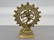 Soška Šiva Nataraj – mosazná, 21 cm, tančící Šiva