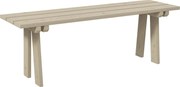 Outsunny Dřevěná zahradní lavice pro 2 osoby 220 kg nosnost, venkovní lavice pro terasu, zahradu a bazén 130x38x45 cm přírodní | Aosom