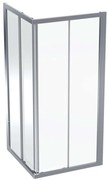 Geberit GEO - Sprchový kout 90x90 cm, stříbrná/ čiré sklo 560.122.00.2