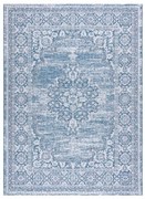 Koberec SISAL LOFT 21213 Ornament modrý / stříbrný / slonová kost