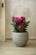 Kulatý květináč RAFIOT, vláknocement, 40x34 cm, šedý