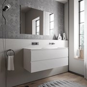 Koupelnová skříňka AVA 120 cm s dvojumyvadlem z minerálního odlitku CREAM
