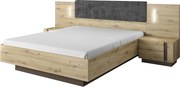 ALFASHOP ARKO postel 160 s nočními stolky dub artisan