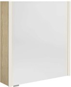 Sapho Alix - Zrcadlová skříňka s LED osvětlením 66x70x18 cm, 2x dvířka, P/L, jilm bardini AX166-0013