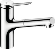 Hansgrohe Zesis dřezová baterie s vytahovací sprškou, 2 proudy chrom 74810000