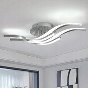 stropní svítidlo Led Stropní Svítidlo Stříbro Lustr Moderní 32W 6500K Do Obývacího Pokoje