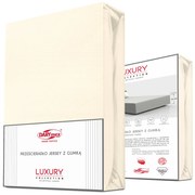 ELASTICKÉ JERSEY PROSTĚRADLO S GUMOU 90X200 CM, VÝŠKA 25 CM KRÉMOVÁ