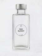 Samolepka na láhev OLEJ OLIVOVÝ – průhledná, 5 cm, tučné písmo