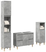 3dílný set koupelnového nábytku betonově šedý kompozitní dřevo 3324949