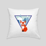 Mountain fox cushion: Bílá