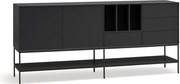 Černá komoda 220x98x45 cm Platt – Teulat