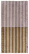 Hnědo-béžový ručník z bio bavlny 50x90 cm Disorder – Mette Ditmer Denmark