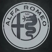 DUBLEZ | Dřevěné logo na zeď - Alfa Romeo