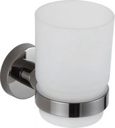 Mexen Remo, sklenice na zubní kartáčky, černý chrom, 7050738-73