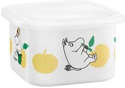 Dóza s víkem Moomin Joyful Apples 1l, smalt / bílo-žlutá
