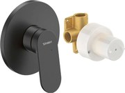 Duravit Wave - Sprchová baterie pod omítku, s tělesem, matná černá WA4210007046