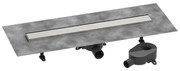 Hansgrohe RainDrain Go - Sprchový žlab 70 cm s oboustranným roštem, pro vložení dlažby, kartáčovaná nerezová ocel 56272800