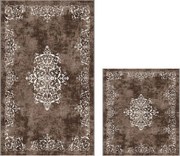 Hnědé koupelnové předložky v sadě 2 ks 60x100 cm – Foutastic