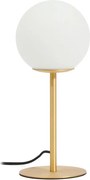 Bílá/ve zlaté barvě stolní lampa se skleněným stínidlem (výška 35 cm) Brisia – Kave Home