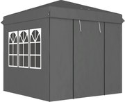 Outsunny altán 2,5x2,5 m, vodoodpudivý stabilní zimní pop-up skládací altán, UV ochrana 50+, skládací party stan zahradní stan se 4 bočními panely ta…