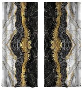 Závěsy v černo-zlaté barvě v sadě 2 ks 140x260 cm – Mila Home